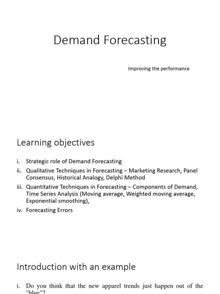 Demand Forecasting 1 | PDF