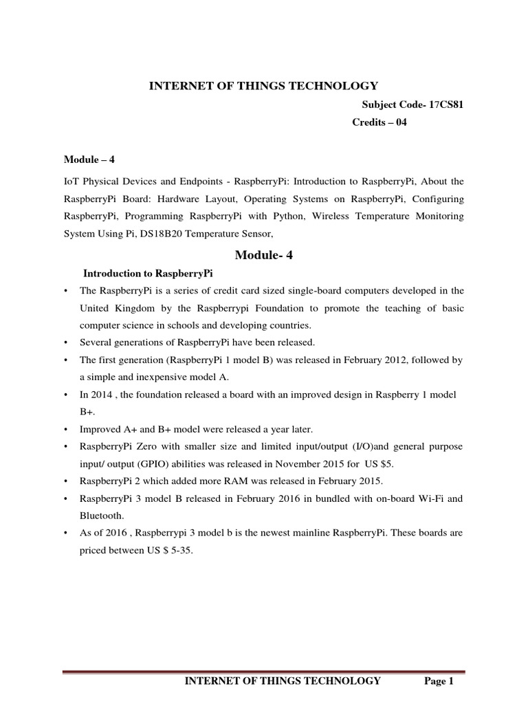 Module 4 Iot | PDF