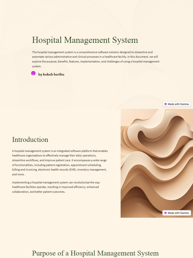 Hospital Management System | PDF | Electronic Health Record | Service ...