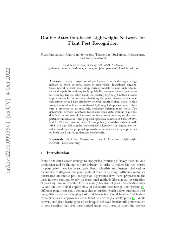 16-Double Attention-Based Lightweight Network For Pla | PDF
