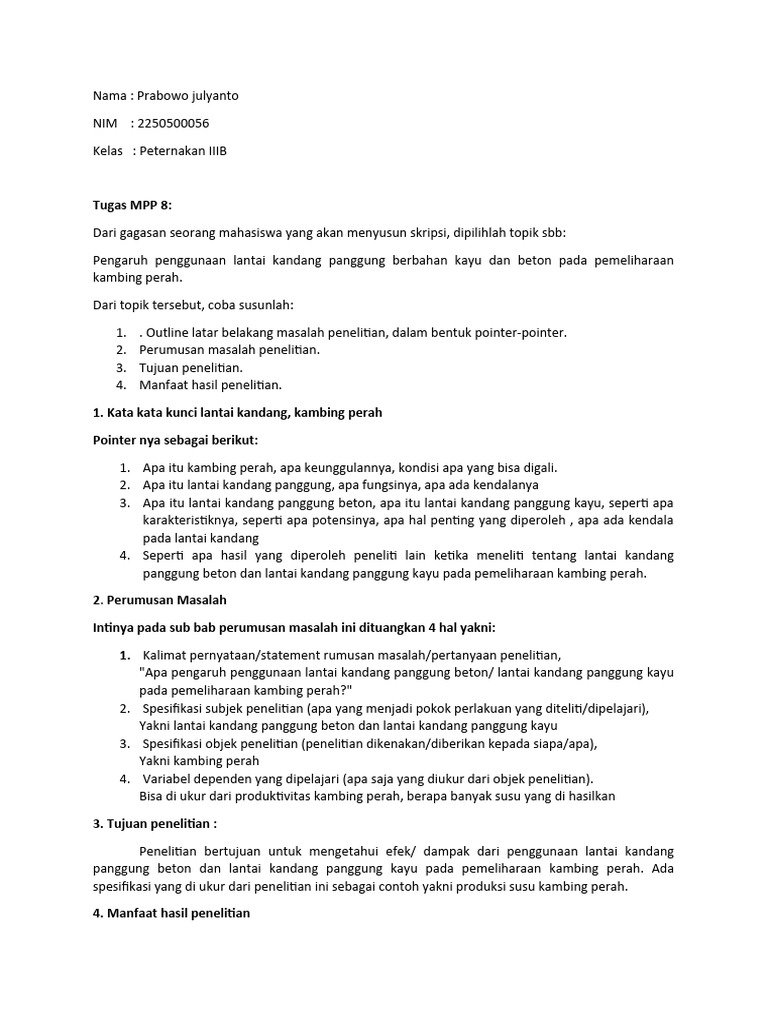 (Prabowo Julyanto) Tugas MPP Modul 8.. | PDF