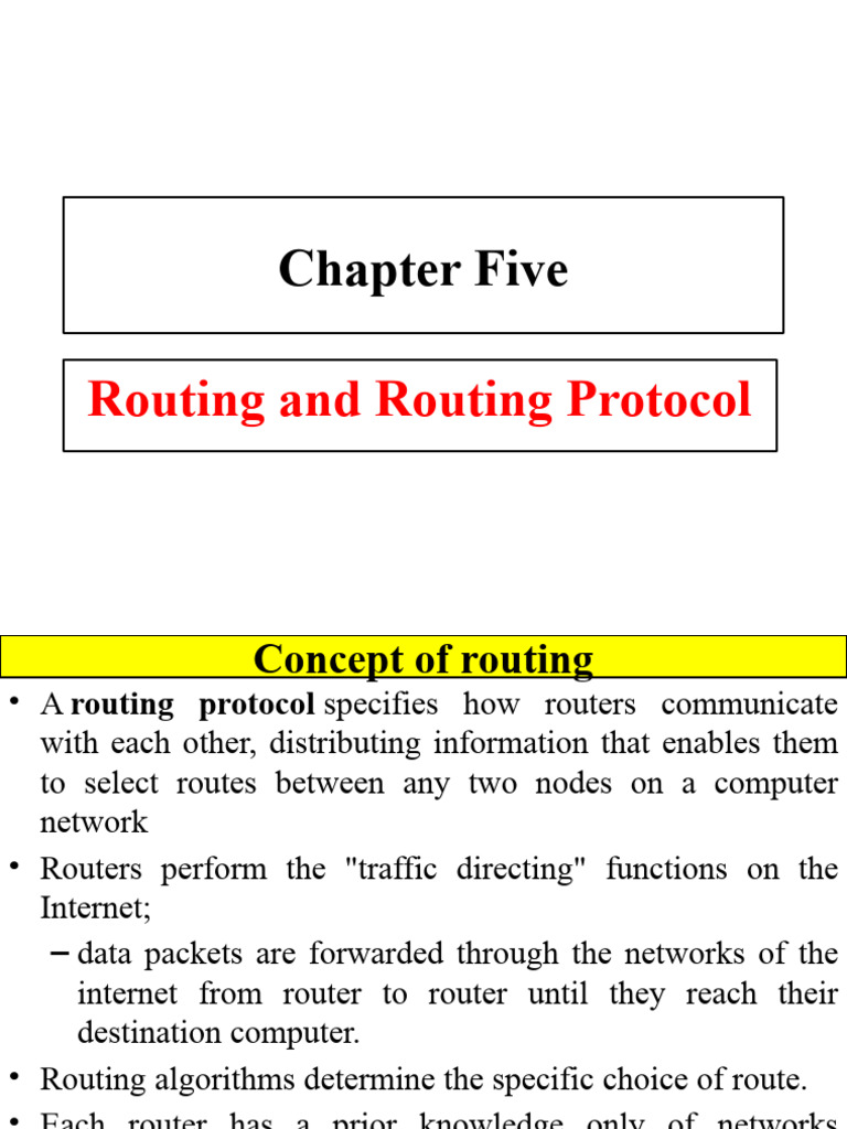 Chapter 4 - Routing and Routing Protocols | PDF | Routing | Computer Architecture