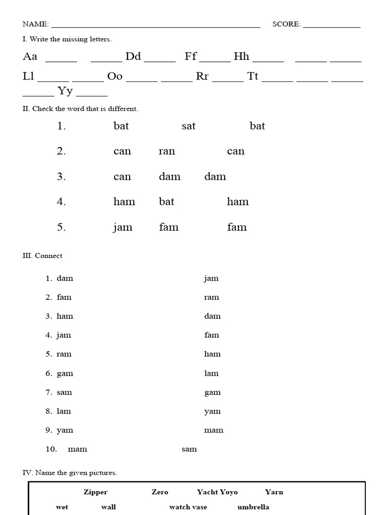 Kindergarten Activity Sheet | PDF