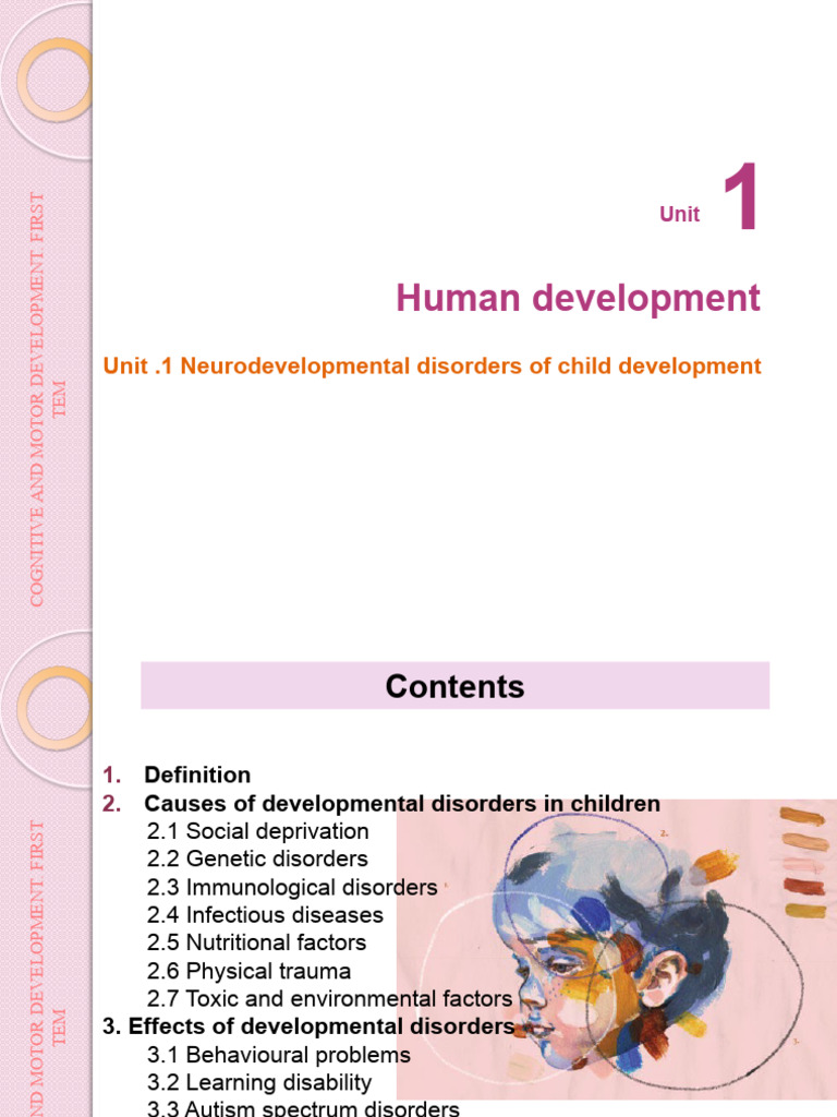 3 - Unit 1 - Neurodevelopmental Disorders of Child Development | PDF ...