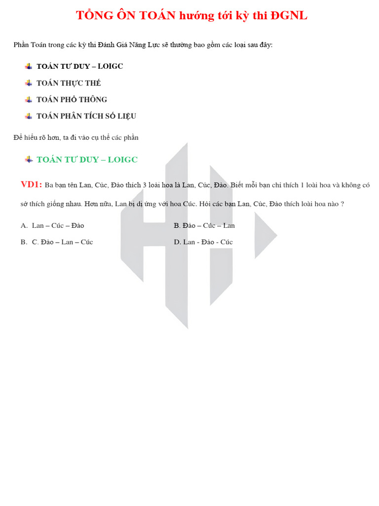 T NG Ôn Toán Tư Duy | PDF