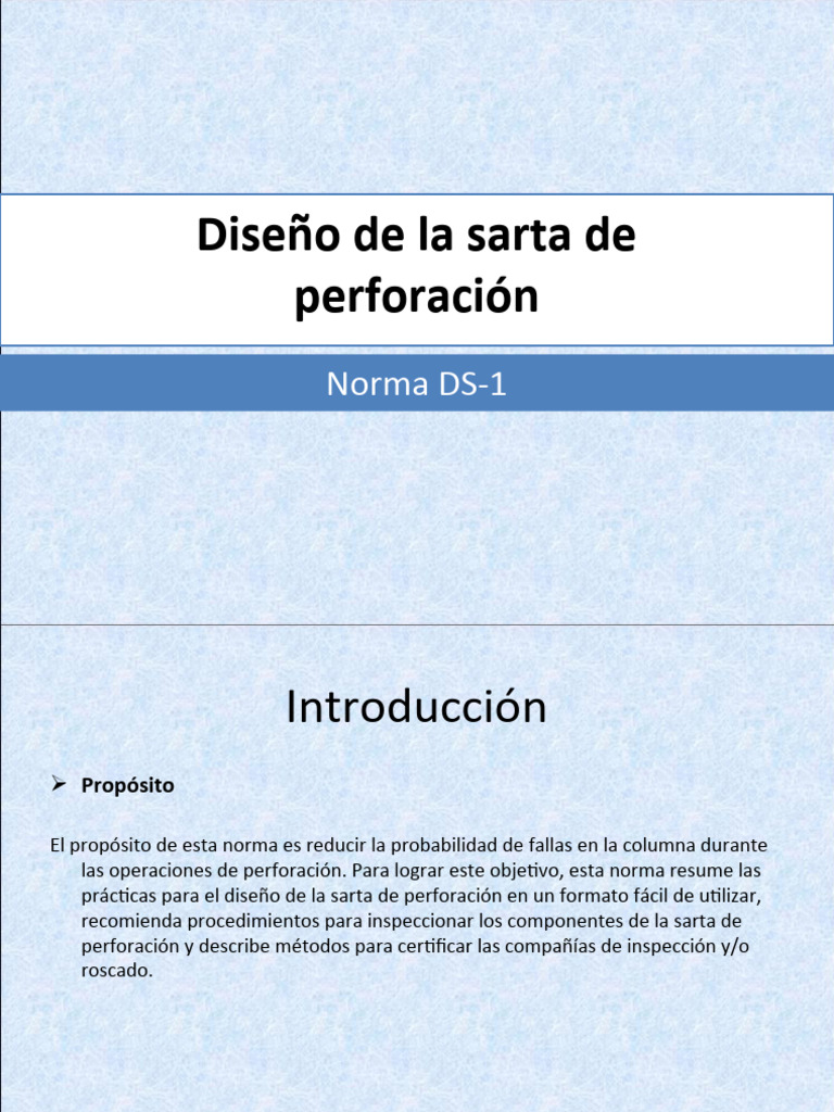 Diseño de Sarta de Perforación DS-1 | PDF | Fatiga (material) | Pandeo