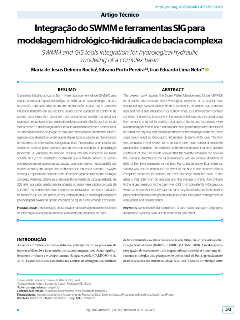 Integracao Do SWMM e Ferramentas SIG Par | PDF