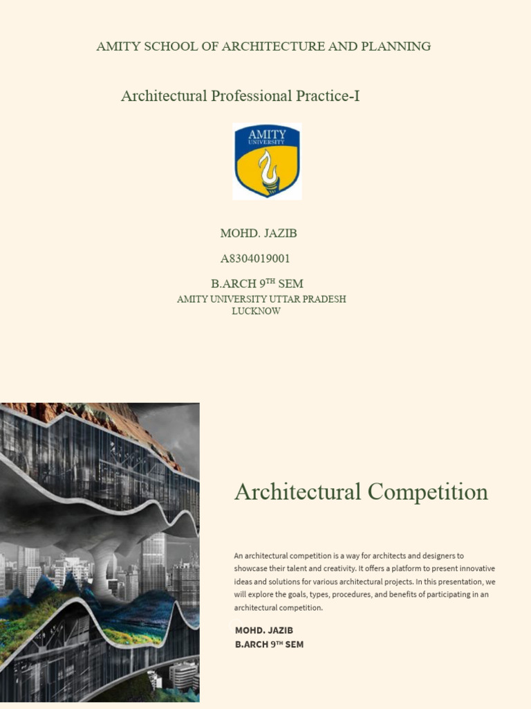 Architectural Competitions and Regulations | PDF | Architect | Profession