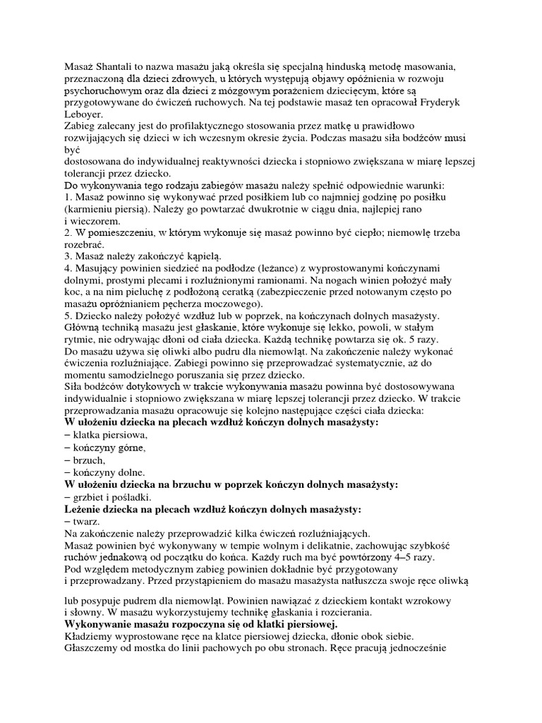 Masaz Shantala | PDF