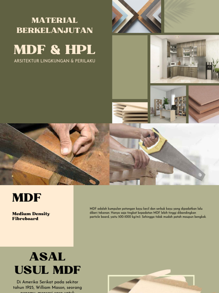 Material Berkelanjutan MDF & HPL | PDF