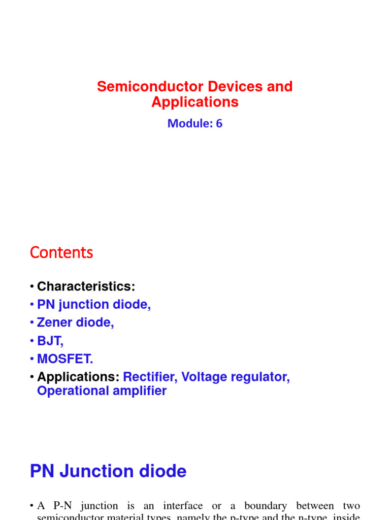 Module VI (Semiconductor Devices) | PDF