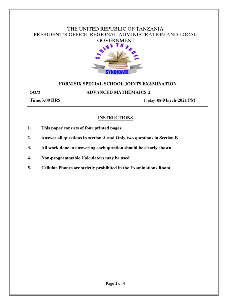 Advanced Math 2-2 | PDF