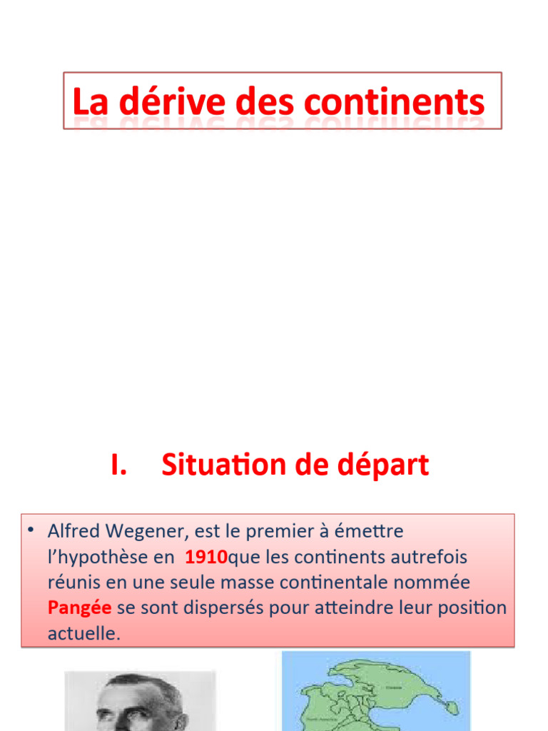Théorie de la Dérive des Continents | PDF | Tectonique des plaques ...
