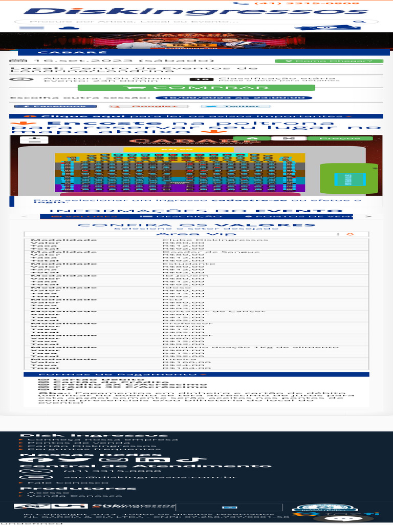 DiskIngressos - CABARÉ | PDF