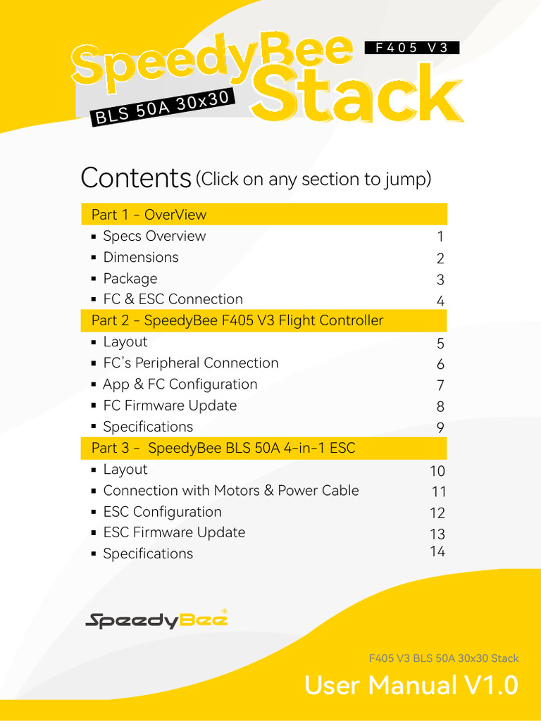 SpeedyBee f405 v3 Stack Manual en | PDF | Booting | Computer Engineering
