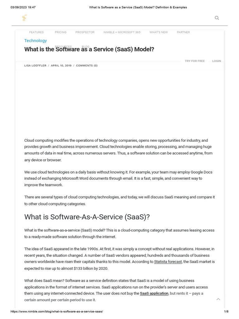 What Is Software As A Service (SaaS) Model - Definition & Examples ...