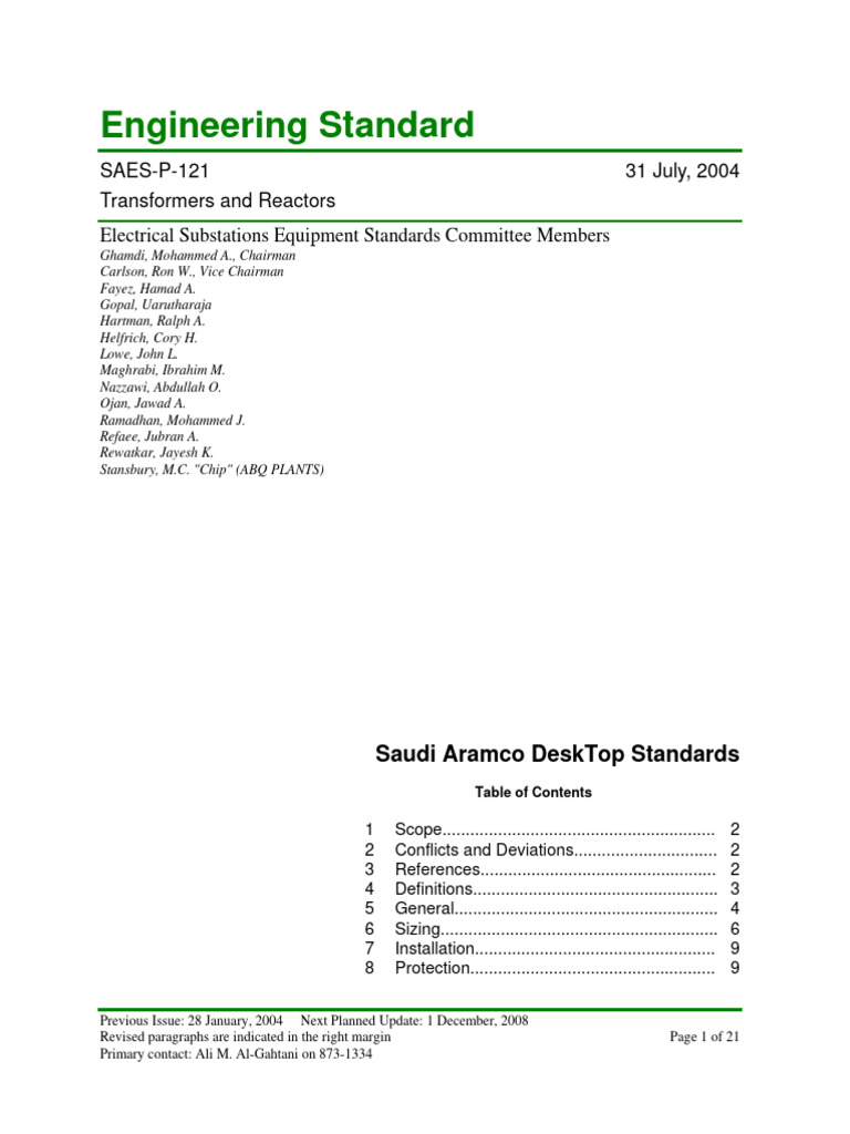 Saes P 121 | PDF | Transformer | Relay