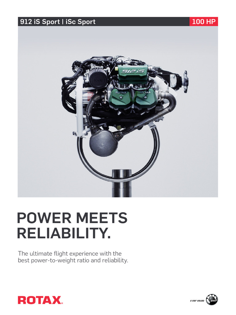 Datasheet Aircraft Engine 912 Is ISc Sport | PDF | Engines | Horsepower