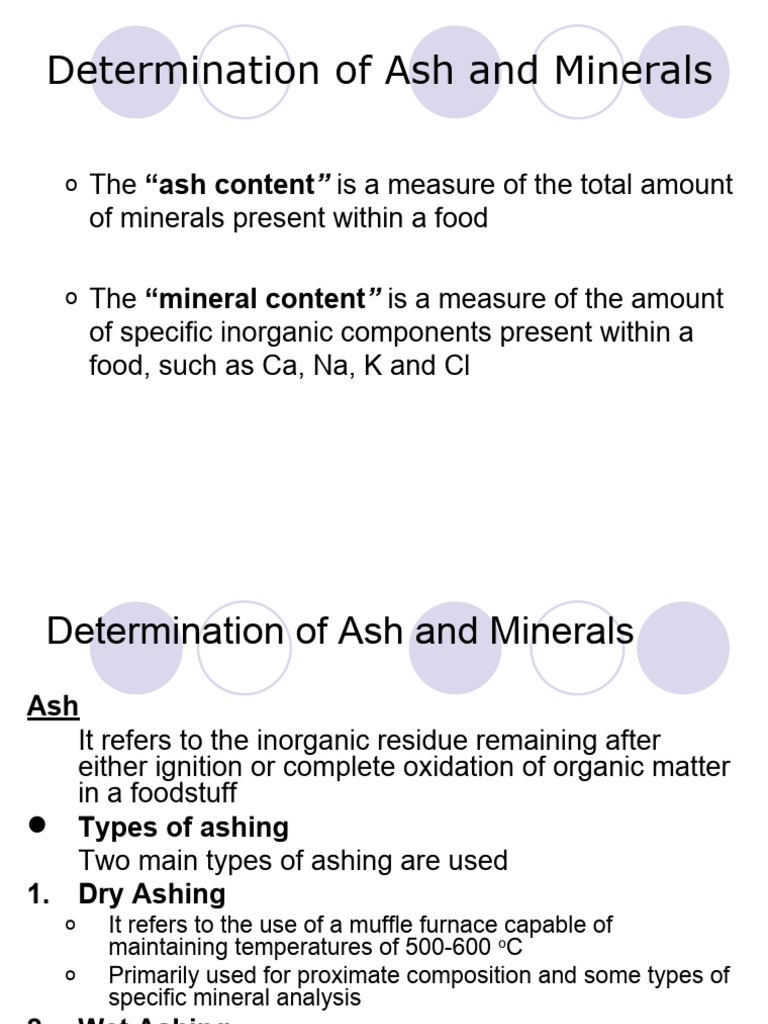 Lec-5 Ash | PDF | Foods | Nitric Acid