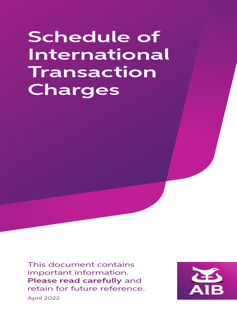 AIB International Transaction Charges Guide | PDF