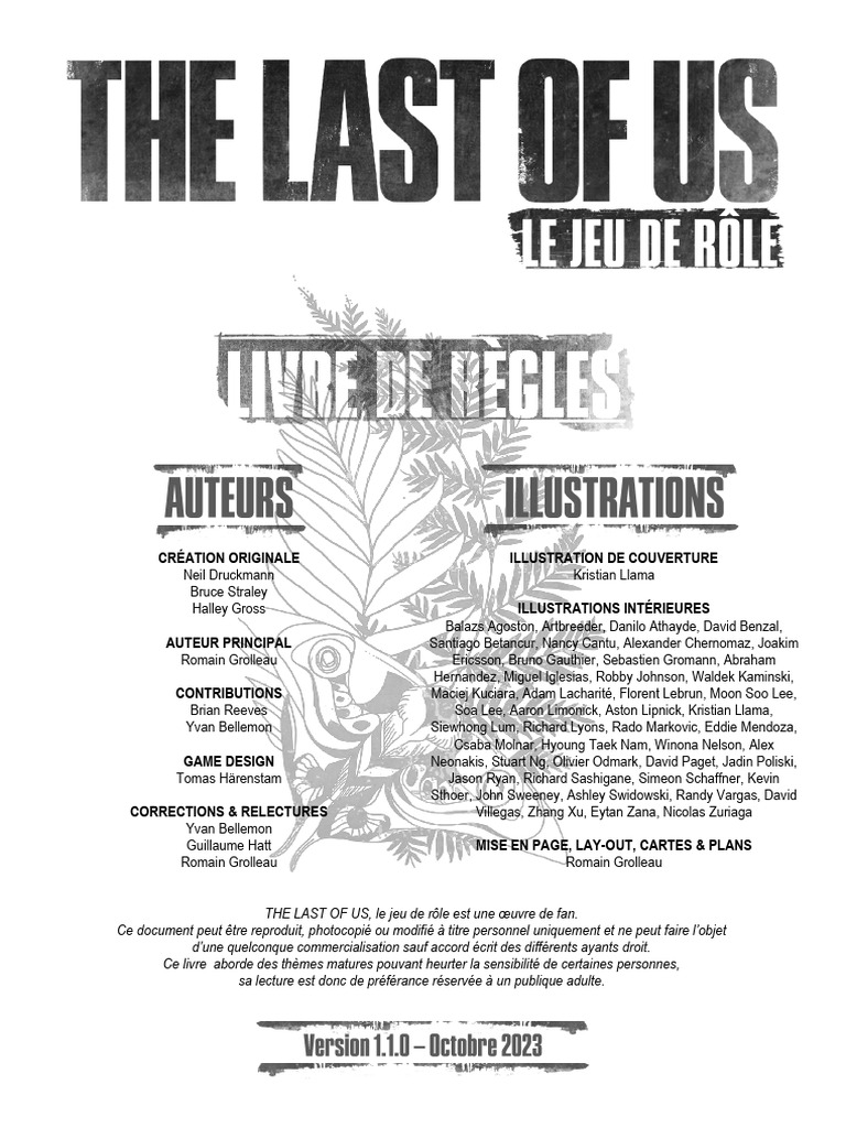 The Last of Us RPG Guide | PDF | License