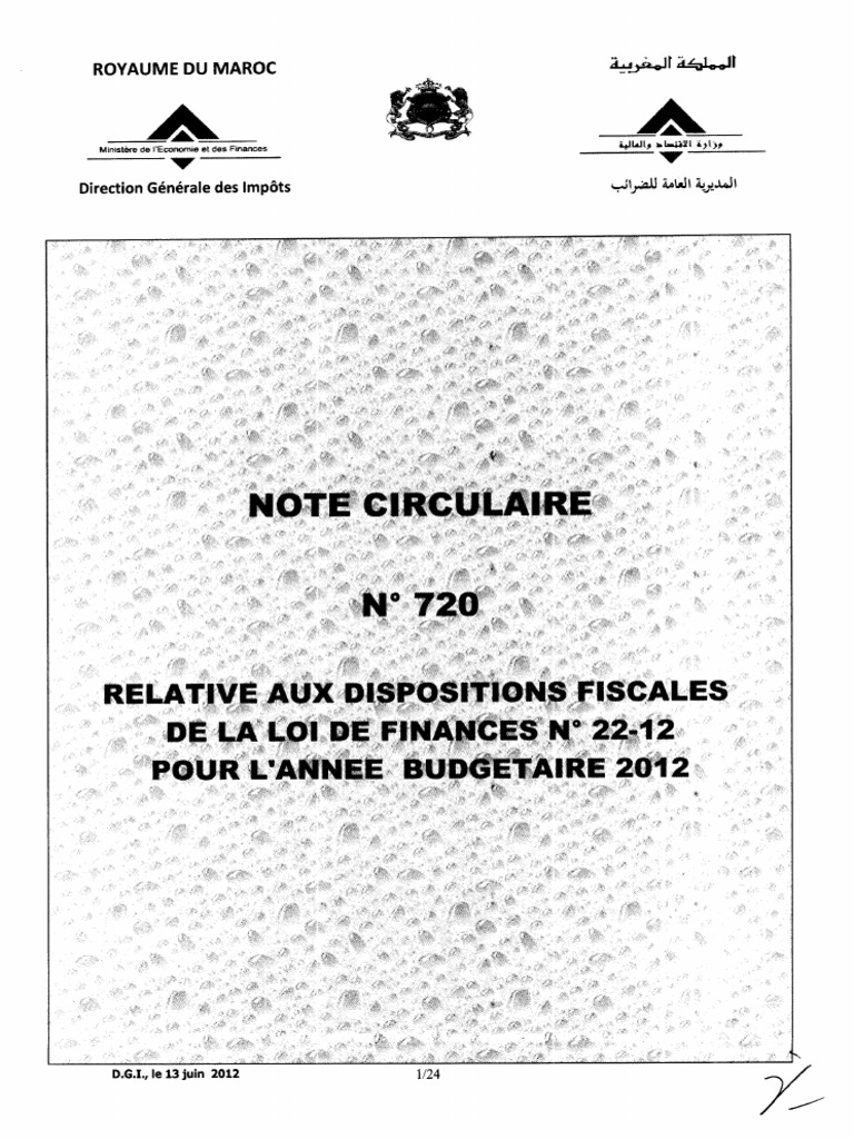 La Note Circulaire 2012 | PDF