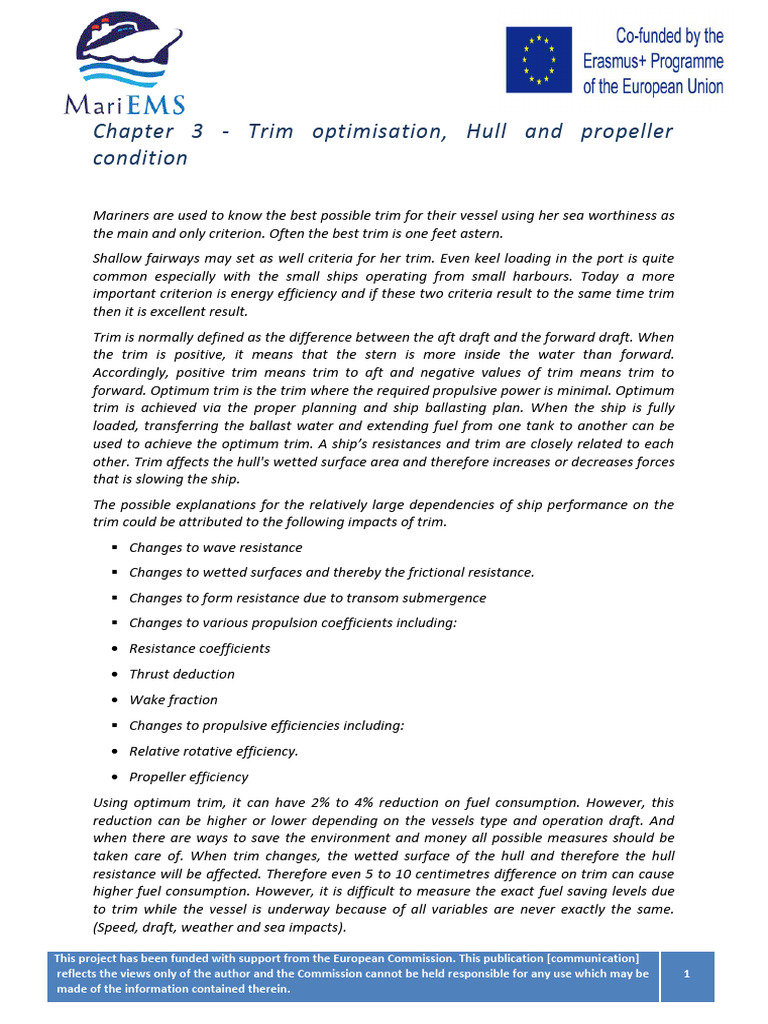 Chapter 3 Trim Optimisation Hull And Propeller Condition Pdf Ships Propeller