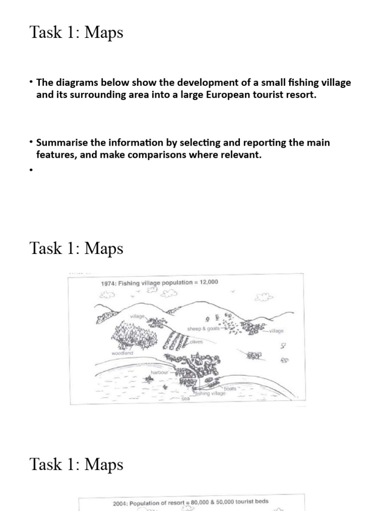 Task 1 Maps-Fishing Village - Students | PDF