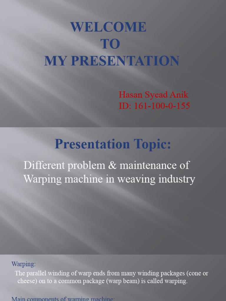 Warping | PDF | Machines | Yarn