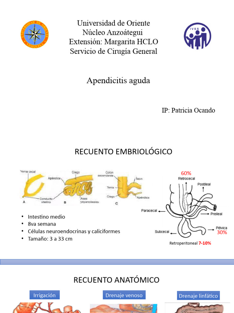 Apendicitis Diapositivas | PDF | Enfermedades y trastornos | Medicina ...