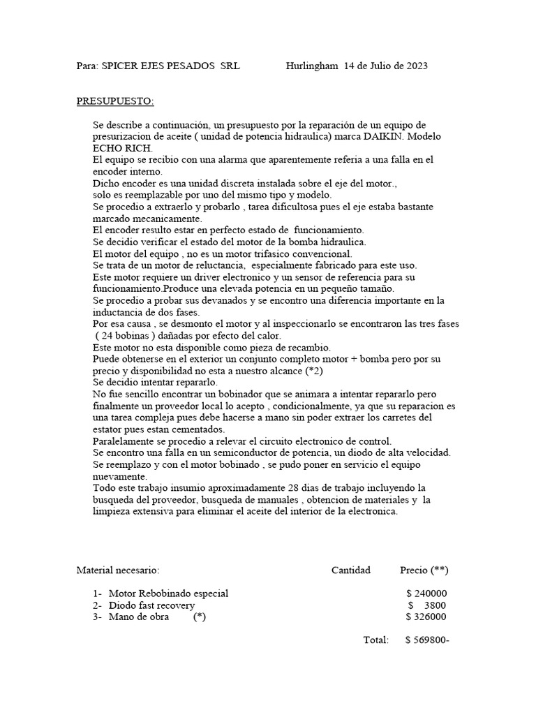 Daikin Echo Rich Spicer Pdf Presupuesto Ingenieria Eléctrica