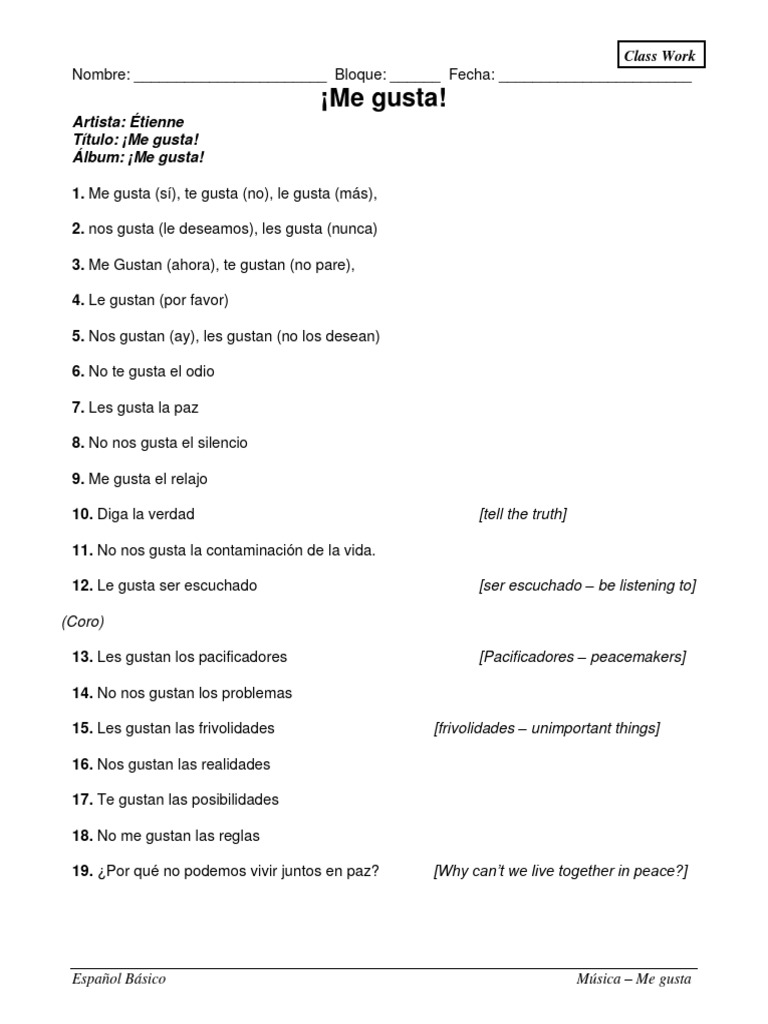 Spanish Me Gusta | PDF | Arte