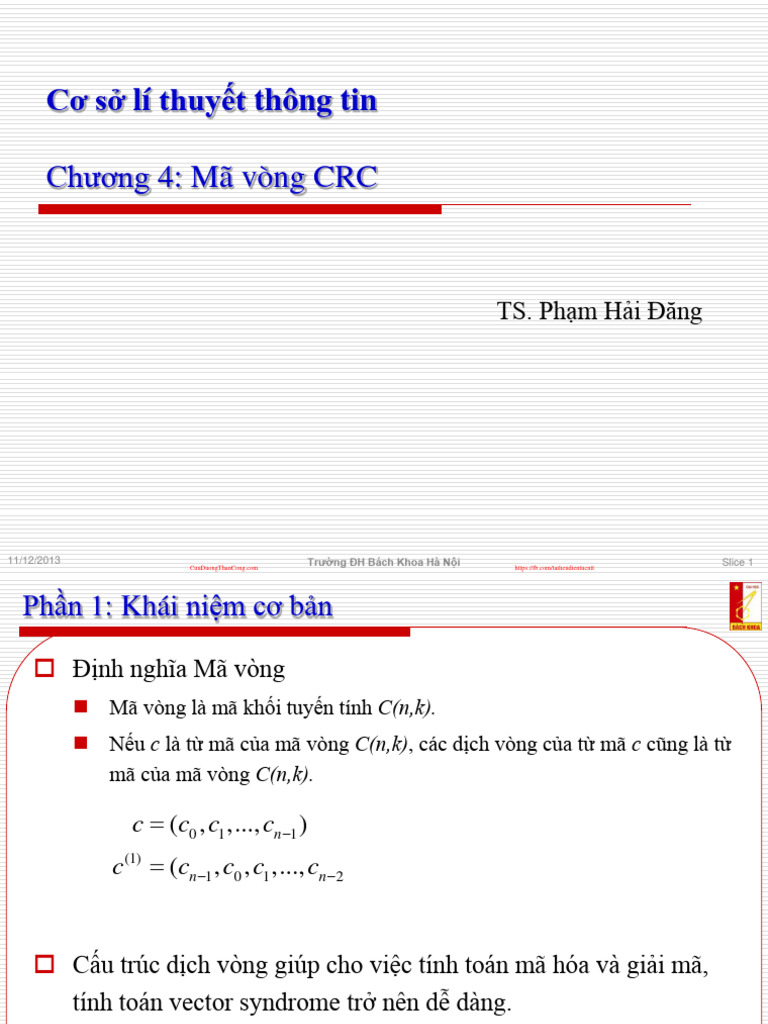 Co-So-Truyen-Tin - Pham-Hai-Dang - Ch4-Ma-Crc - (Cuuduongthancong - Com) | PDF