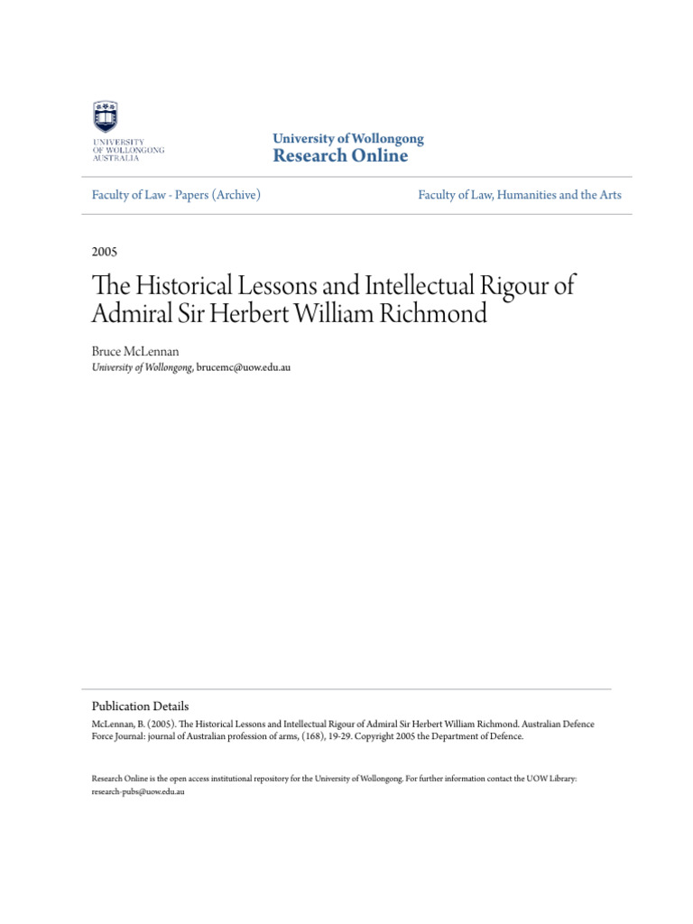 Herbert William Richmond | PDF