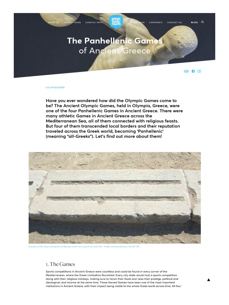 09 - The Panhellenic Games of Ancient Greece' | PDF