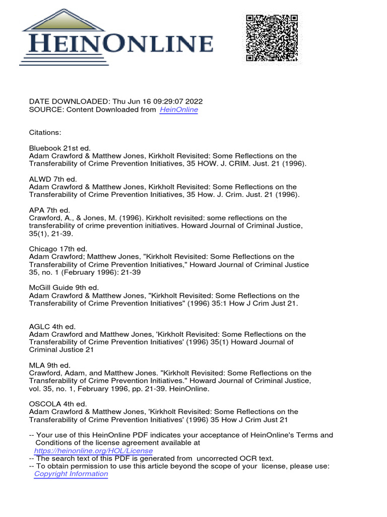 Kirkholt Revisited | PDF