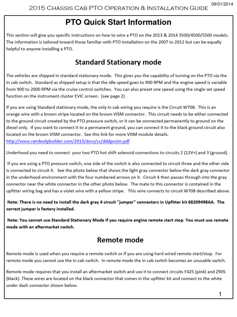 PTO Installation Dddpptoqsi | Download Free PDF | Electrical Connector | Switch