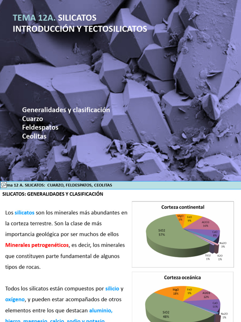 TEMA - 12A - SILICATOS - INTRODUCCION Y TECTOSILICATOS 2019-2020 ...