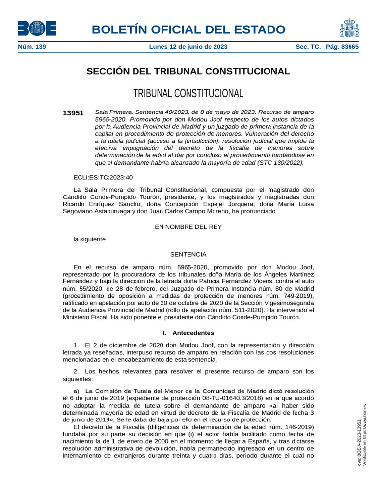 Boe A 2023 13951 | PDF | Apelación | Judicaturas