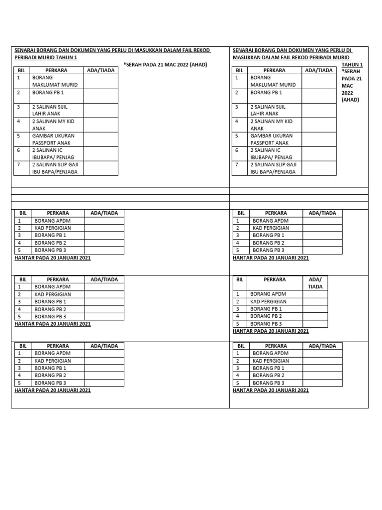 Cover Depan Fail Murid Merah | PDF