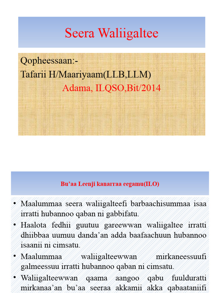 Seera Waliigaltee | PDF