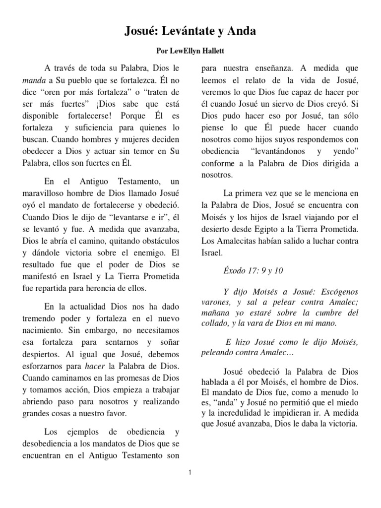Josue Levantate y Anda | Descargar gratis PDF | Moisés | Joshua