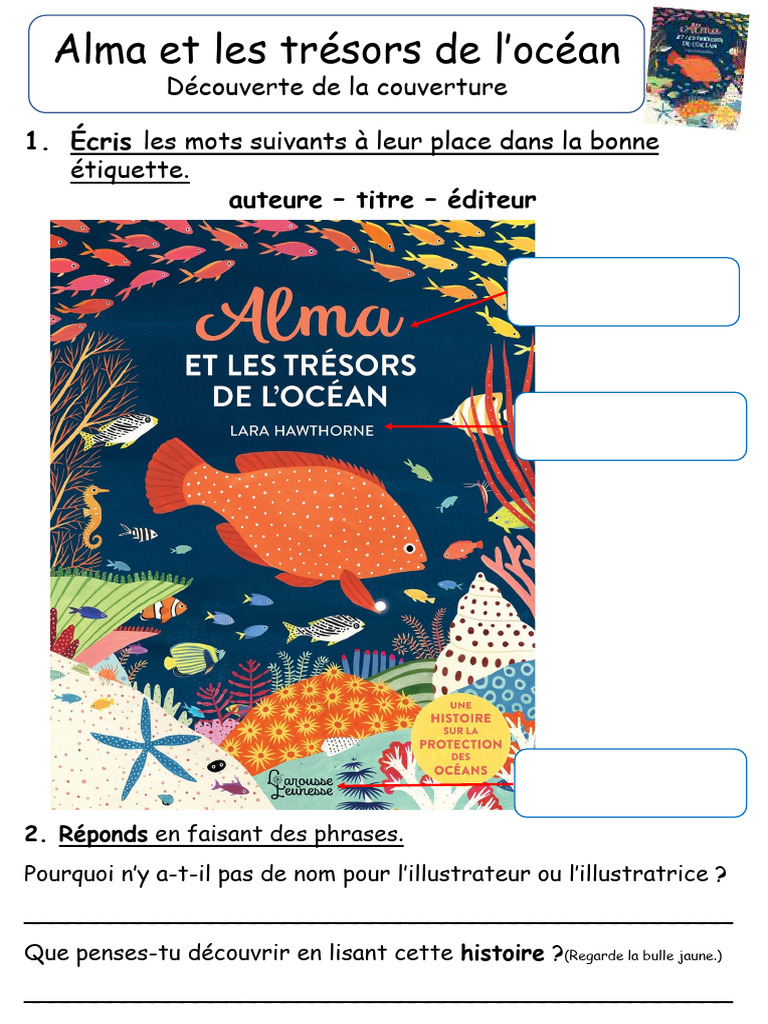Alma Et Les Tresors de L Ocean Exercices Modif Flo CE1 | PDF