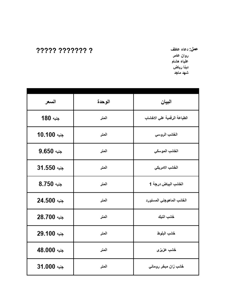 أسعار | PDF