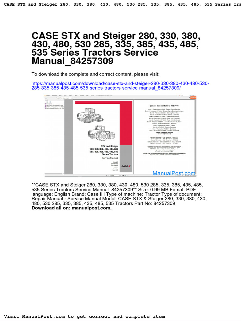 Case STX and Steiger 280 330 380 430 480 530 285 335 385 435 485 535 ...