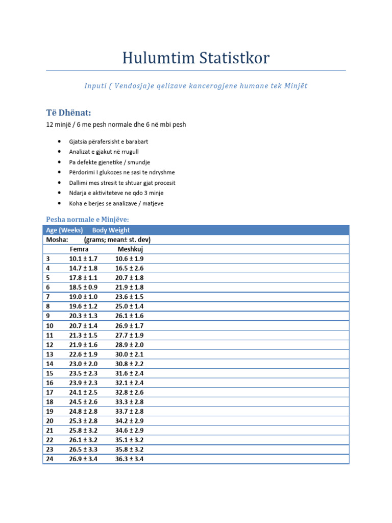 Hulumtim Statistkor | PDF