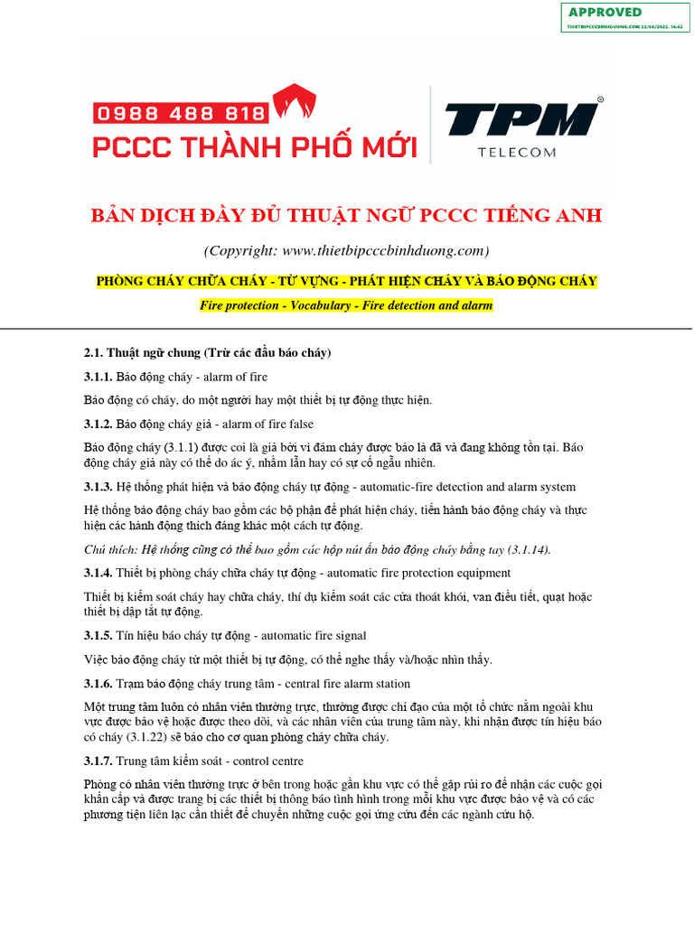 thuật ngữ pccc | PDF