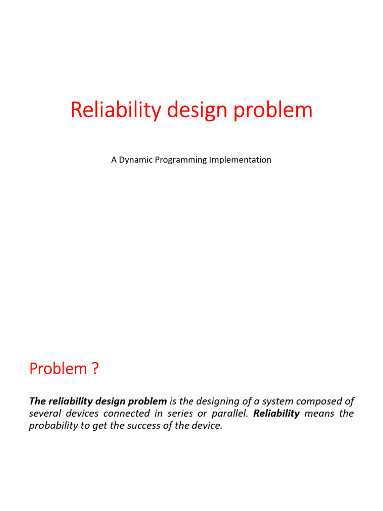 L21 Reliability Design DP | PDF | Reliability Engineering | Applied Mathematics