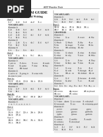 Answer Sheet - Key English Test | PDF