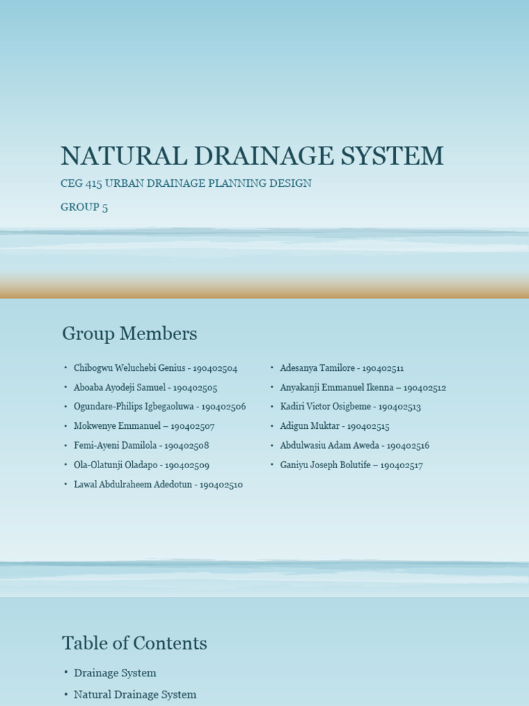 Natural Drainage System-1 | PDF
